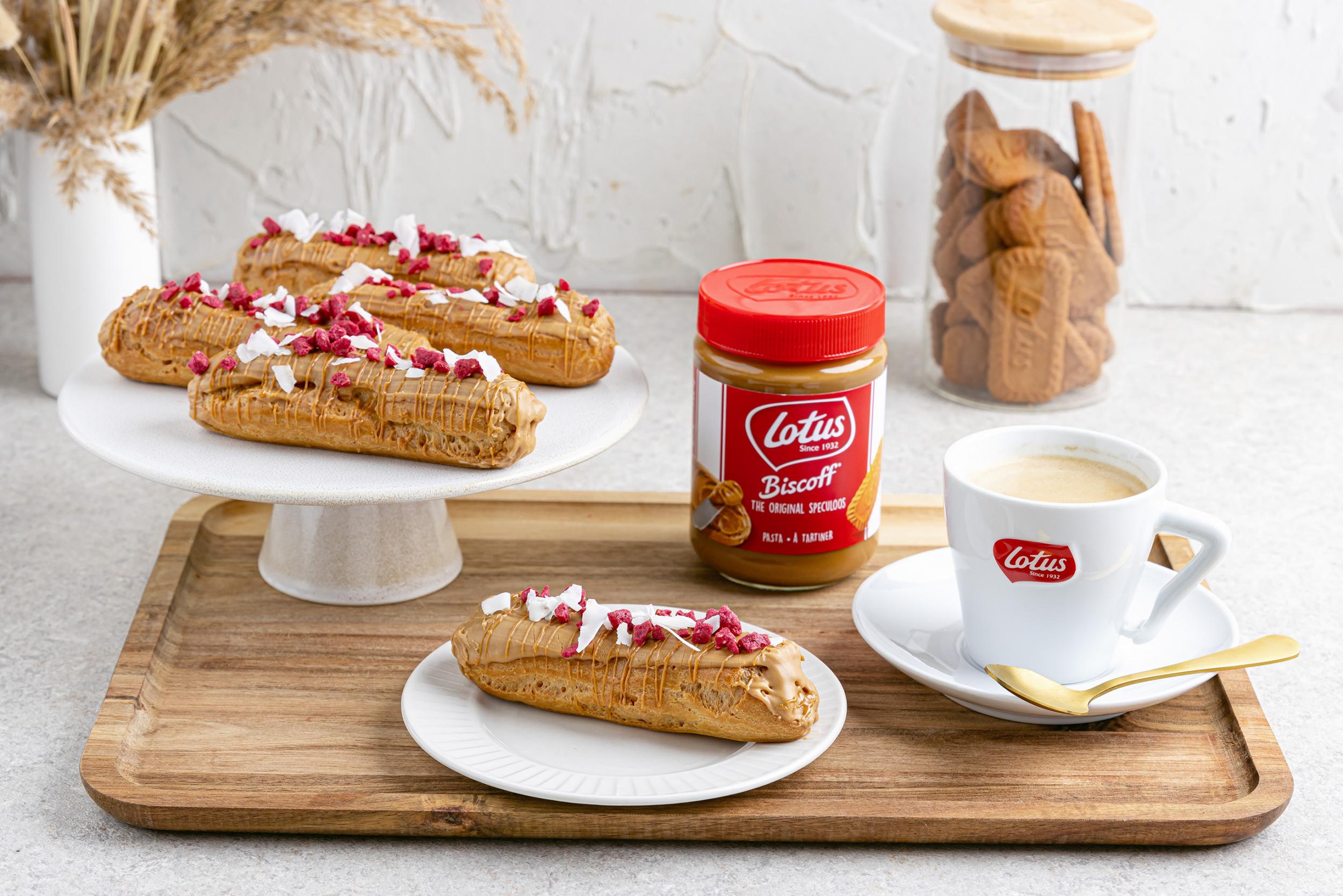 Lotus Biscoff Eclair | Lotus Biscoff